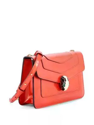 BVLGARI Serpenti Forever Leather Small Shoulder Bag - Metallic