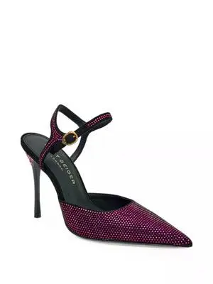 Kurt Geiger Crystal-embellished Pointed-toe Pumps - Pink