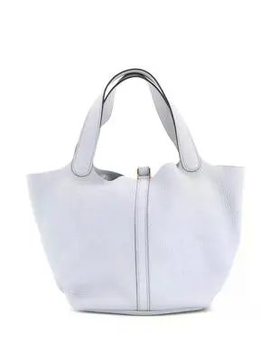 Hermès Picotin Lock Bag Clemence Mm Bucket Bag - Blue