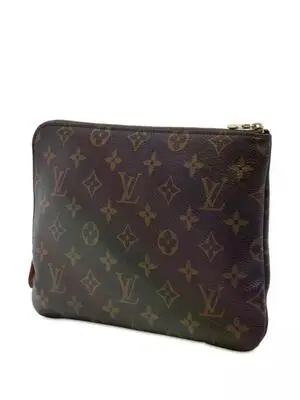 LOUIS VUITTON 2019 Monogram Etui Voyageur Pm Clutch Bag - Brown