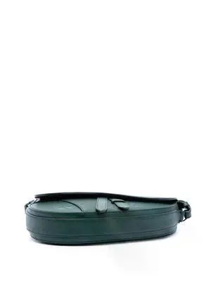 Dior 2025 Embossed Smooth Calfskin Clover Saddle Crossbody Bag