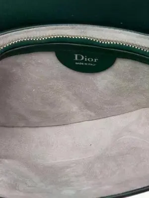 Dior 2025 Embossed Smooth Calfskin Clover Saddle Crossbody Bag
