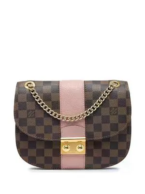 LOUIS VUITTON 2017 Damier Ebene Cuir Taurillon Wight Shoulder Bag - Brown