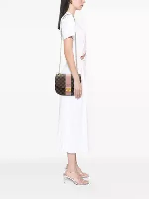 LOUIS VUITTON 2017 Damier Ebene Cuir Taurillon Wight Shoulder Bag
