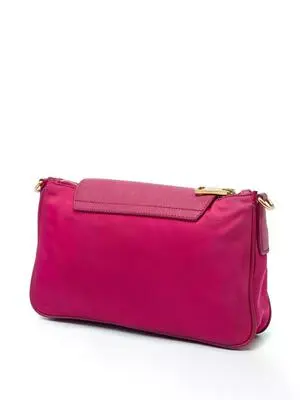 Prada 2000-2013 Saffiano Trimmed Tessuto Chain Crossbody Bag