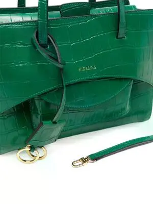 HIDESINS Croc-effect Leather Shoulder Bag - Green