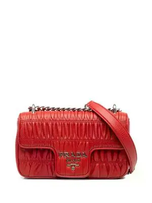 Prada 2010-2026 Nappa Gaufre Chain Flap Crossbody Bag