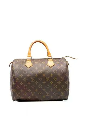 LOUIS VUITTON 2001 Monogram Speedy 30 Boston Bag - Brown