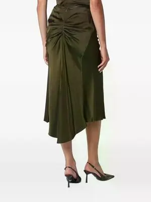 Victoria Beckham Bela Ruched-detail Midi Skirt