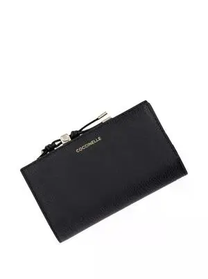 COCCINELLE Logo-lettering Pebbled-leather Wallet - Black