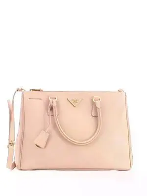Prada Double Zip Lux Saffiano Leather Medium Tote Bag