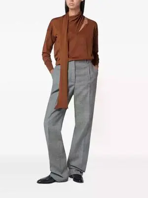 ROBERTO COLLINA V-neck Scarf-detail Sweater