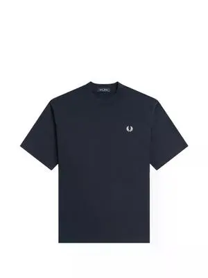 Fred Perry Logo-print Embroidered T-shirt - Blue