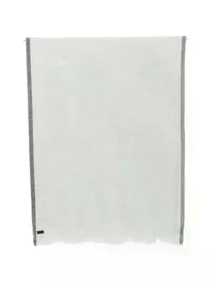 Canali Fringed Cashmere Scarf - Grey