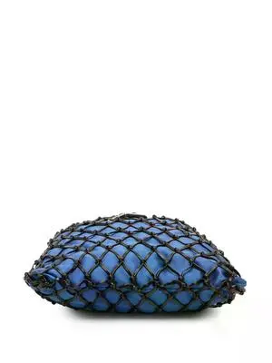 Prada 2013-2026 Satin And Leather Net Chain Crossbody Bag