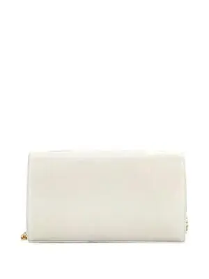 Saint Laurent Classic Monogram Wallet On Chain Leather Crossbody Bag - White