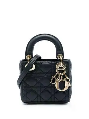 Dior 2022 Micro Lambskin Cannage Lady Satchel