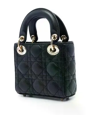 Dior 2022 Micro Lambskin Cannage Lady Satchel