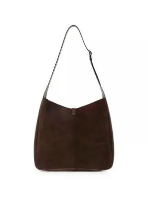 Saint Laurent Large Le 5 À 7 Suede Tote Bag - Brown