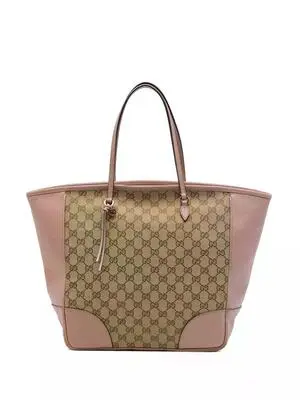 Gucci 2016-2026 Gg Canvas And Leather Bree Tote Bag - Neutrals
