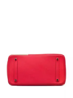 Hermès 2013 Tricolor Clemence And Swift Birkin Cascade Retourne 35 Handbag