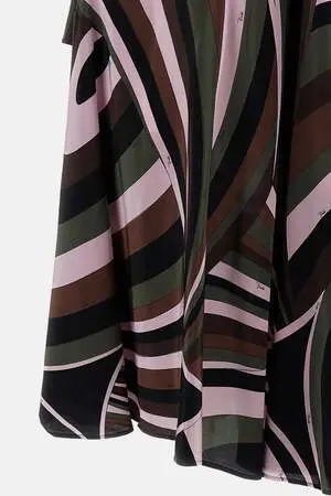 Emilio Pucci Short Silk Crêpe De Chine Caftan