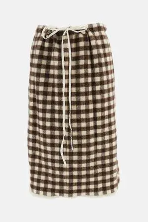 DANIELA GREGIS Washed Double-fabric Drawstring Skirt - Multicolor