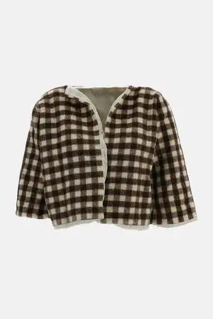 DANIELA GREGIS Double-layered Washed Wool T-jacket - Multicolor
