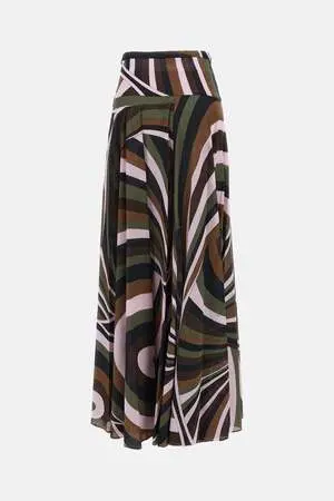 Emilio Pucci Cotton Muslin Maxi Skirt - Multicolor