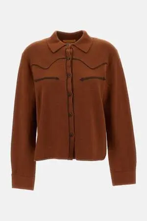 Guest In Residence Cropped Western Shirt - Multicolor