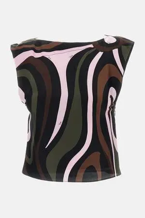 Emilio Pucci Top Silk Twill - Multicolor