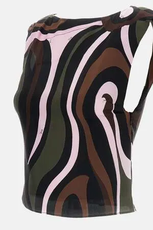 Emilio Pucci Top Silk Twill - Multicolor