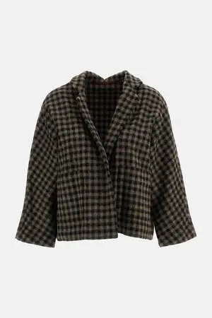 DANIELA GREGIS Peona Bianco Check Wool Jacket - Multicolor