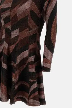 Emilio Pucci Short Lurex Jersey Flared Dress