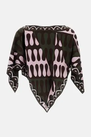 Emilio Pucci Cape-effect Silk Twill Blouse