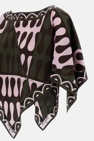 Emilio Pucci Cape-effect Silk Twill Blouse
