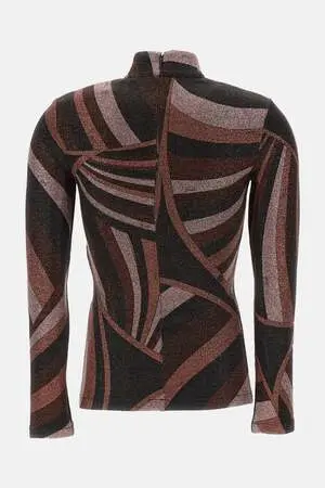 Emilio Pucci High-neck Lurex Jersey Top - Multicolor