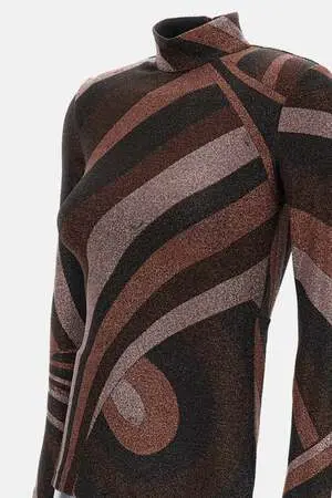 Emilio Pucci High-neck Lurex Jersey Top - Multicolor