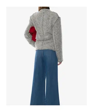 Alberta Ferretti Herringbone Wrap Jacket