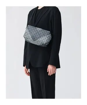 Issey Miyake Geometric-patterned Shoulder Bag - Grey