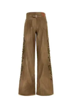 Ermanno Scervino Floral-embroidered Wide-leg Trousers - No
