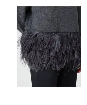 Fabiana Filippi Feather-trim Turtleneck Sweater