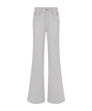 Giambattista Valli Flared High-rise Jeans - Gray