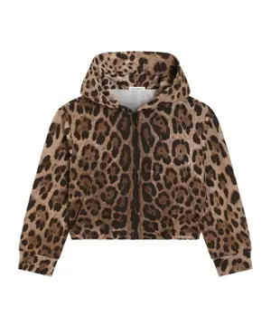 Dolce & Gabbana Hooded Leopard-print Sweatshirt - Multicolor