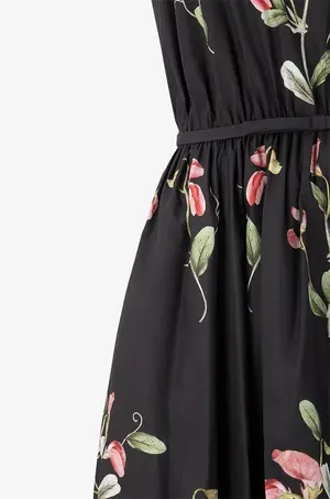 Giambattista Valli Carnation Long Sleeveless Poplin Dress