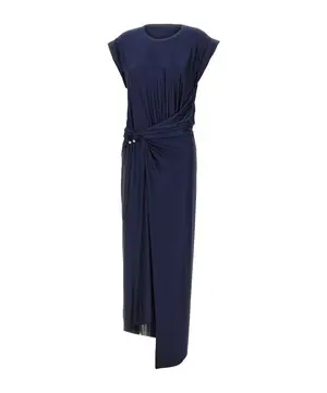 Rabanne Draped Pierced Midi Dress - Black