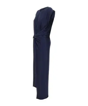 Rabanne Draped Pierced Midi Dress