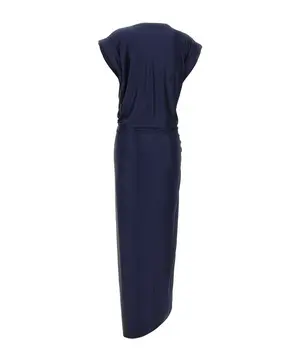 Rabanne Draped Pierced Midi Dress