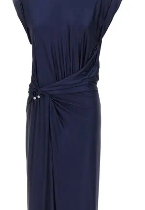 Rabanne Draped Pierced Midi Dress
