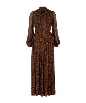 Giambattista Valli Long Printed Dress - Brown